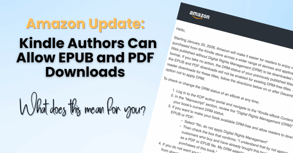 Amazon Update: Kindle Authors Can Allow EPUB and PDF Downloads ...